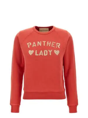 Valentino Garavani Panther Lady' Sweatshirt - Red