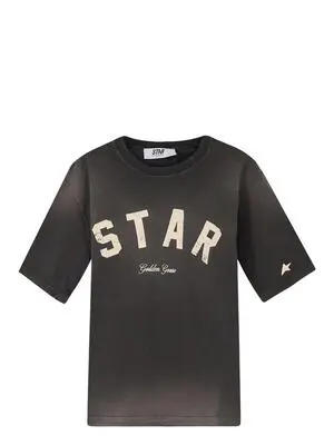 GOLDEN GOOSE Logo Cotton T-shirt - Multicolor