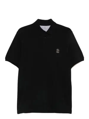 Brunello Cucinelli Logo Cotton Polo Shirt - Multicolor