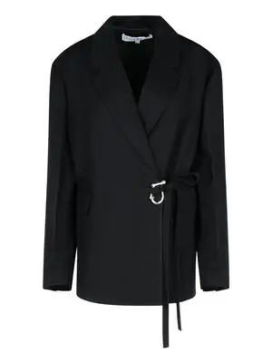 JW ANDERSON Jw Anderson 'T' Black Viscose Blazer Women