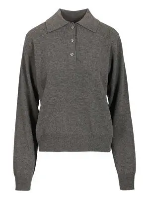 MAISON MARGIELA Wool Polo Shirt - Gray