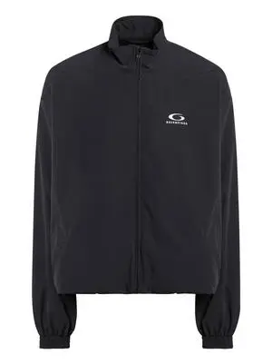 Balenciaga Washed Loop Sports Icon Zip Jacket - Black