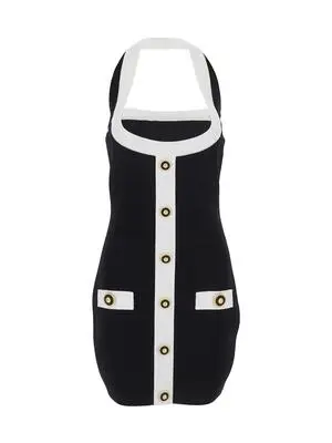 Balmain Knitted Viscose Blend Dress - Multicolor