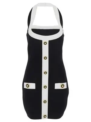 Balmain Knitted Viscose Blend Dress - Multicolor