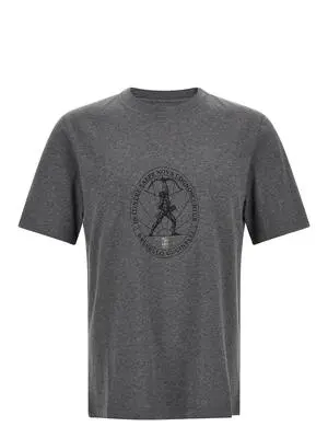 Brunello Cucinelli Printed T-shirt - Gray