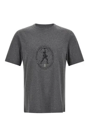 Brunello Cucinelli Printed T-shirt - Gray