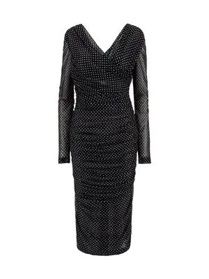 Dolce & Gabbana Polka-dots Dress With Drapery - Multicolor