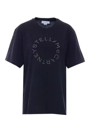 Stella McCartney Logo Embroidered Boyfriend T-shirt - Black