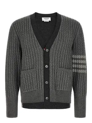 Thom Browne 2-in-1 Trompe L'œil Cardigan - Gray