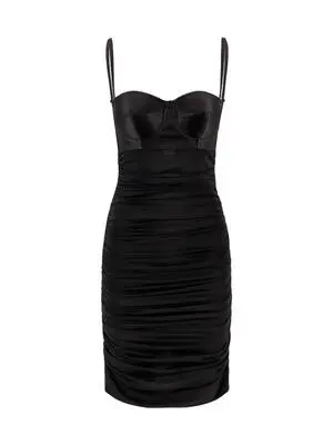 Dolce & Gabbana Viscose Blend Dress With Bra Detail - Multicolor