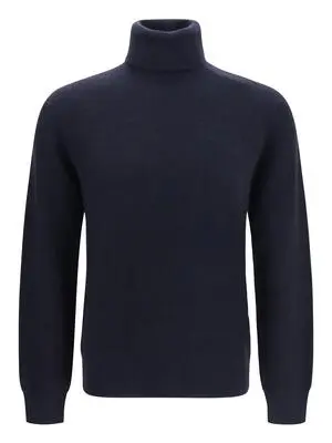 Brioni Wool And Cashmere Turtleneck Sweater - Blue