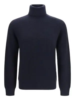 Brioni Wool And Cashmere Turtleneck Sweater - Blue