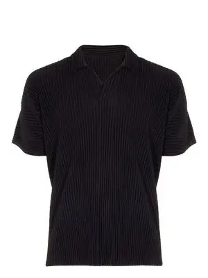 Issey Miyake Homme Plisse' Issey Miyake Men Pleated Polo Shirt Multicolor