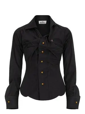 VIVIENNE WESTWOOD Drunken Cotton Shirt - Black