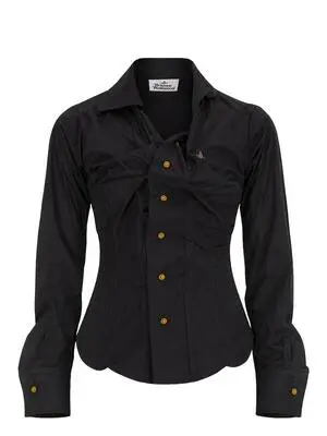 VIVIENNE WESTWOOD Drunken Cotton Shirt - Black