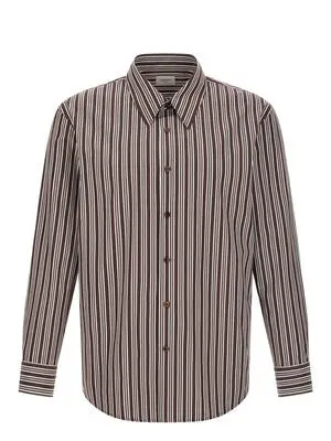 Saint Laurent Striped Shirt - Brown