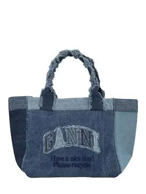 GANNI Denim Tote - Blue