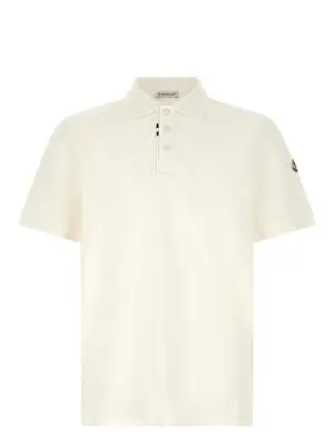 Moncler Logo Patch Polo Shirt - White