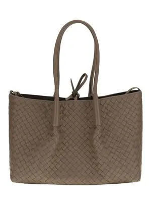 Bottega Veneta Woven Leather Bag - Cream
