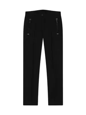 Moncler Slim Trousers In Gore-tex - Black