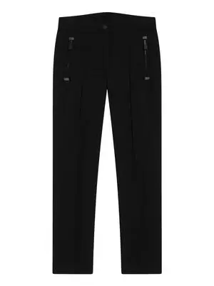 Moncler Slim Trousers In Gore-tex - Black