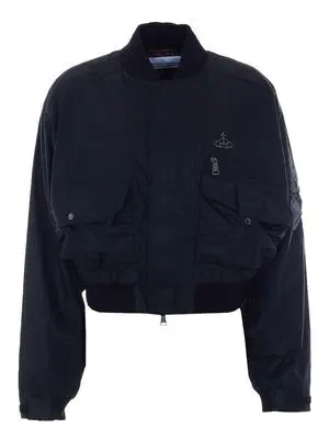 VIVIENNE WESTWOOD Bomber With Orb Logo - Black