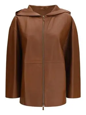 Max Mara Cinoso Leather Jacket - Brown