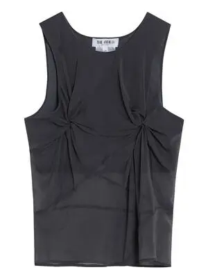 Attico THE ATTICO Silk Tank Top Gray