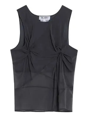 Attico Silk Tank Top - Gray