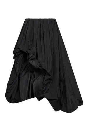 JIL SANDER JIL SANDER Lightweight Taffeta Asymmetric Draped Skirt Multicolor