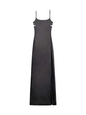 COURREGES Long Dress With Cut-out Detail - Black