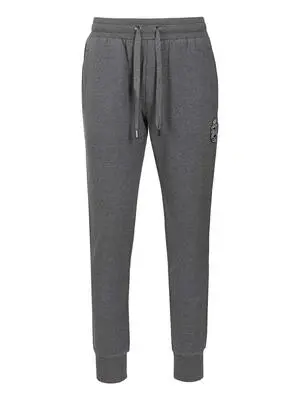 Dolce & Gabbana Jersey Trousers With Heraldic Patch - Gray