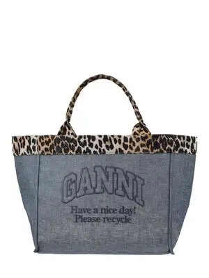 GANNI Tote Bag - Blue