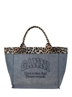 GANNI Tote Bag - Blue