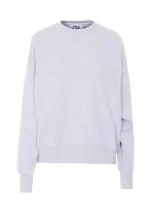 GOLDEN GOOSE Crystal Embellished Star Oversize Sweatshirt - Gray