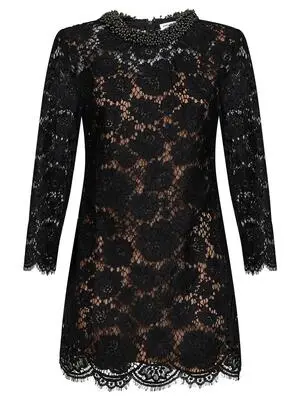 SELF-PORTRAIT Beaded Lace Mini Dress - Multicolor
