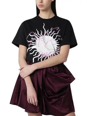 VIVIENNE WESTWOOD Cotton Logo Print T-shirt - Black