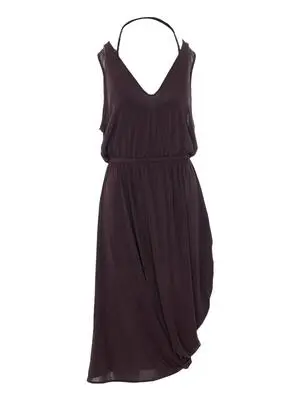 LEMAIRE LEMAIRE Double Layer Drape Dress Brown