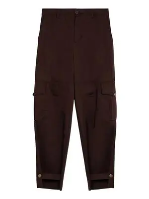 Moschino Wide Cargo Trousers - Brown