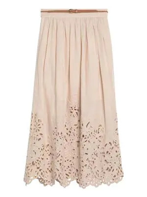 Zimmermann ZIMMERMANN Wylie Midi Skirt Cream