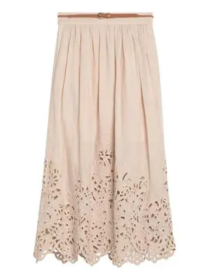 Zimmermann ZIMMERMANN Wylie Midi Skirt Cream