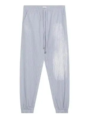 Attico Striped Cotton Poplin Trousers - Blue