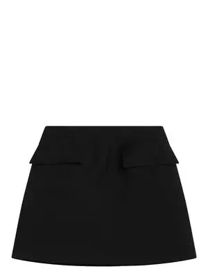 Alexander McQueen Wool Mini Skirt - Black