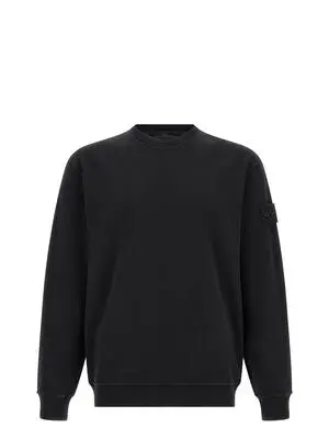 Stone Island Badge Ghost' Sweatshirt - Black