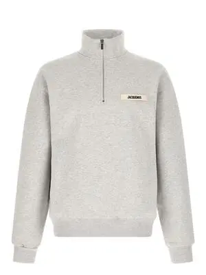 Jacquemus Le Camionneur Gros-grain' Sweatshirt - Gray