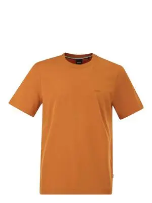 BOSS Cotton Jersey T-shirt With Logo - Orange