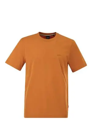 BOSS Cotton Jersey T-shirt With Logo - Orange