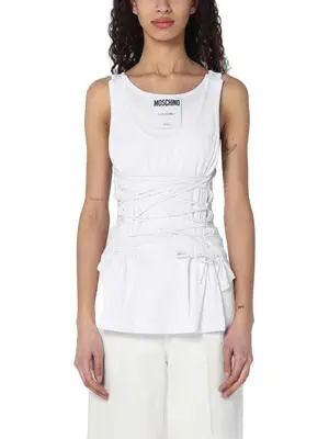 Moschino Viscose Tank Top - White