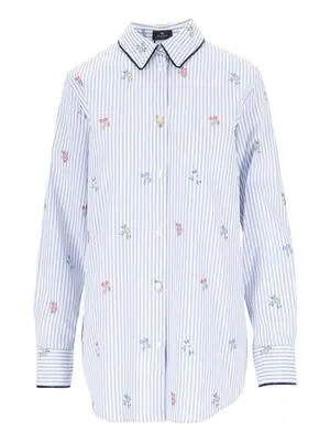 Etro Striped Jacquard Cotton Shirt - Multicolor