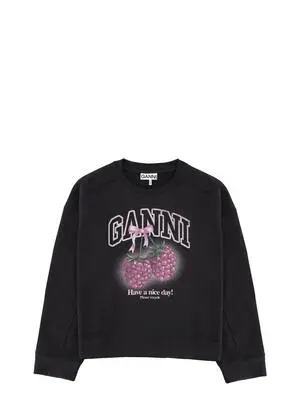 GANNI GANNI Felpa Raspberry Sweatshirt Gray